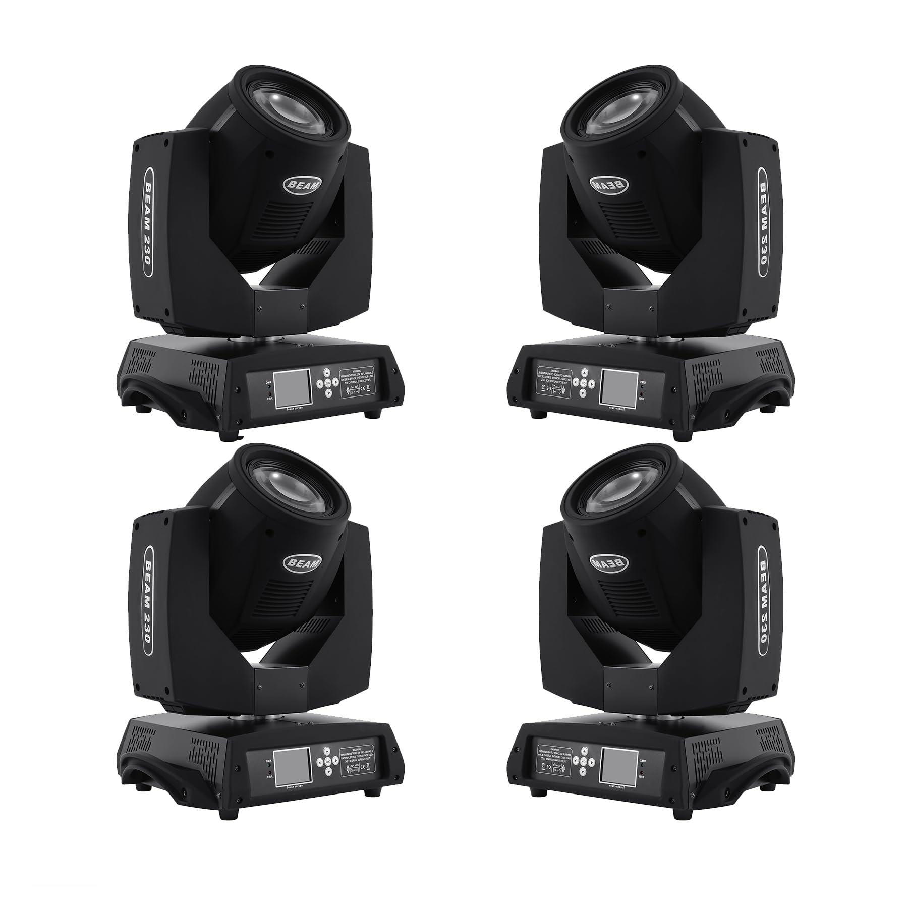 Ridgeyard 230W Beam Zoom Moving Head Light 4 Pack, LCD Display, DMX512 Moving Head DJ Lights with 17 Gobos 14 Colors 16 Channel for DJ Disco Parties Wedding Church Live Show KTV Club