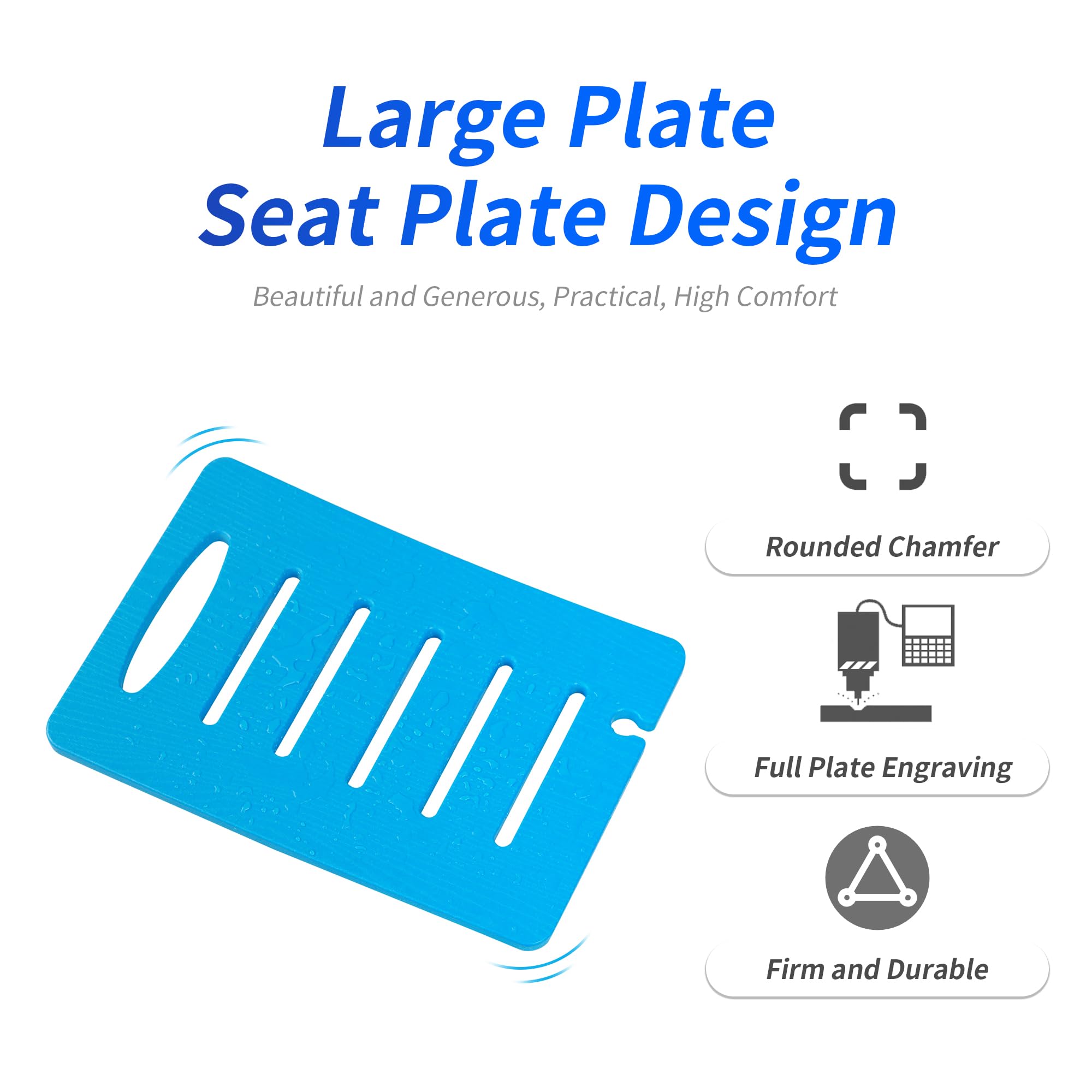 ISYIESA Shower Bench and Stool for Bathrooms: Waterproof, Non-Slip, and Rot-Resistant. Crafted from Plastic Composite HDPE,Equipped with Adjustable Legs and a Shaving Shelf(Pacific Blue)