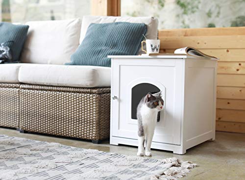 zoovilla Kitty Litter Loo β Hidden Litter Box Furniture, White