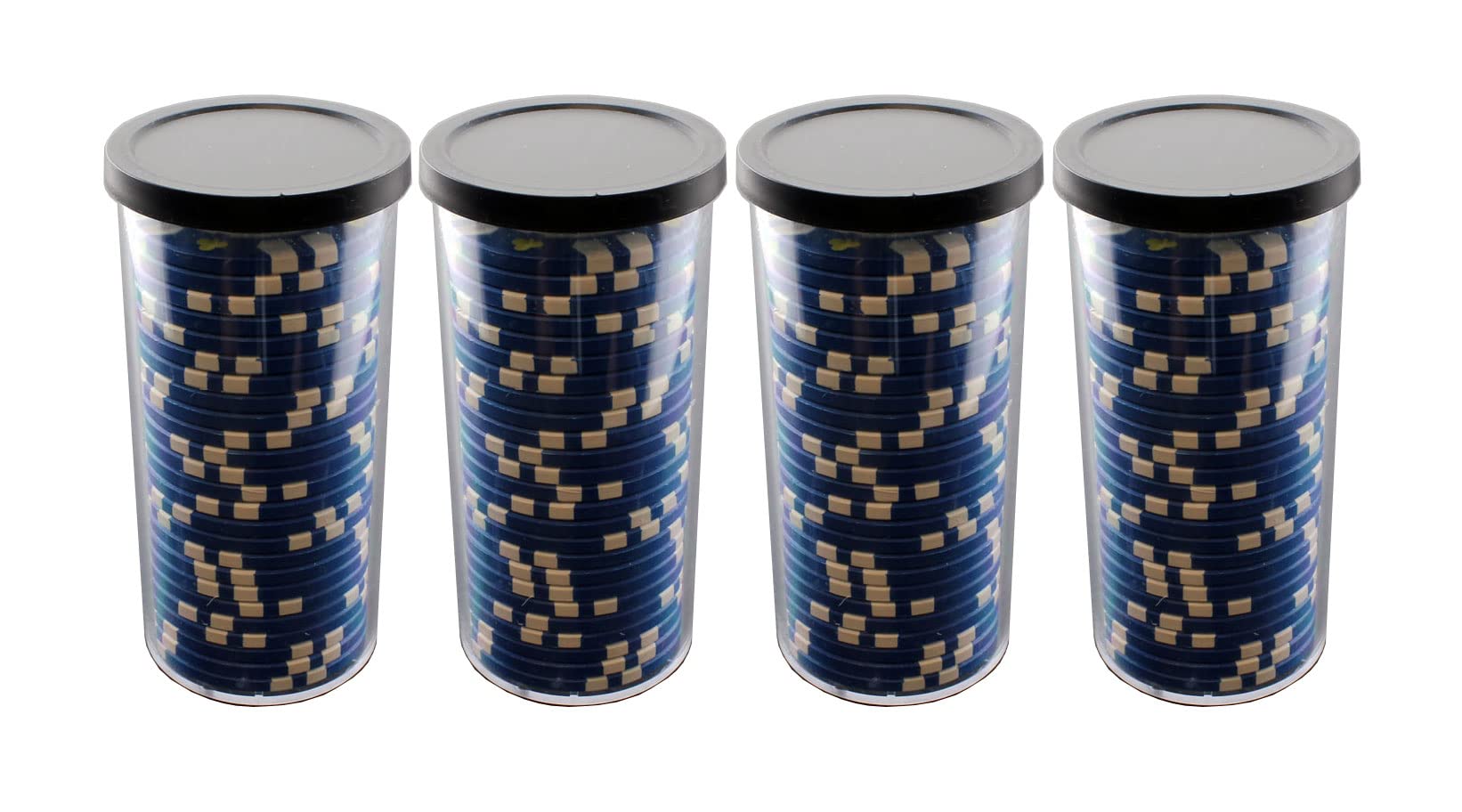 Versa Games 25pc Poker Chip Storage Tube - 4 Piece Set