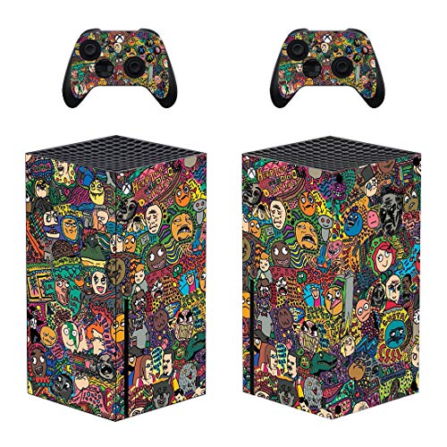 FELIPE SEIJI KUBA Xbox Series X Skin Set Vinyl Decal Skin Stickers Protective for Xbox Series X Console Kinect 2 Controllers - multi color