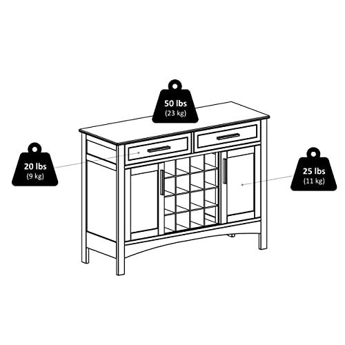 Winsome Gordon Cabinet Buffet, Walnut