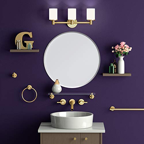 Gatco 4235 Latitude II, Single Robe Hook, Brushed Brass/Wall Mounted Towel and Robe Hook for Bathroom, 2.25"