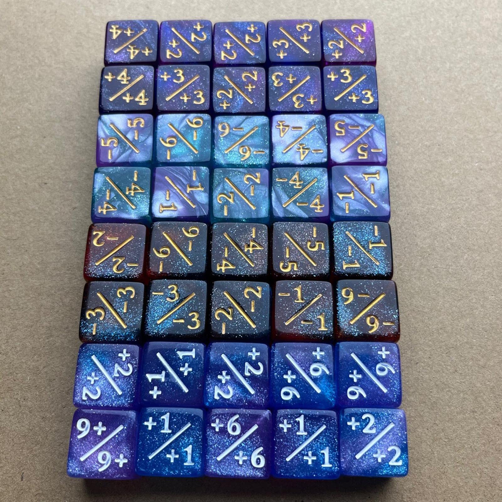 Colcolo 20x Dice Standard Dice Squares Board Game Addition Subtraction Dice Math Counting Education Double Color Six Sided Symbols