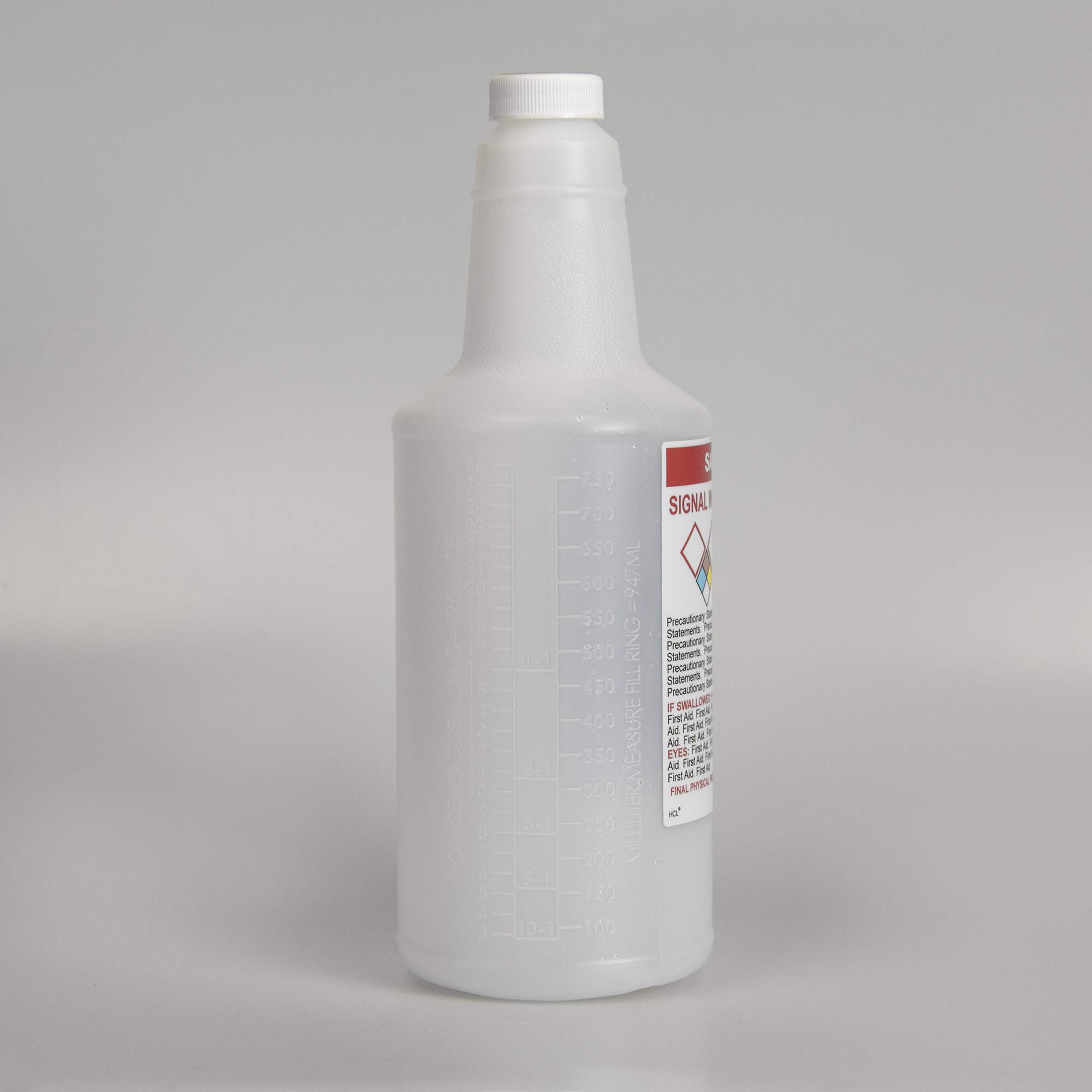 HCL Pre-Labeled GHS Spray Bottles - Ethanol 70% - 24oz (Supplied Empty)