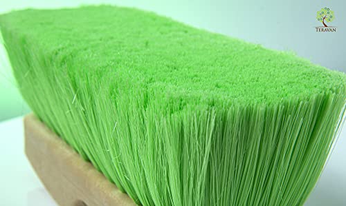 Teravan Green Obround Very Soft Flow Through Brush for Washing Vehicles and Boats (8 Inch)