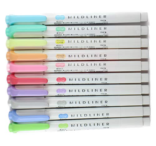 Zebra MILDLINER WKT7-5C (5-Color Set) /WKT7-5C-NC (5-Color Set) 2pack with MIYABI stationery store original gift package[5C/NC]