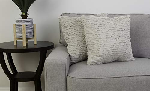 Thro by Marlo Lorenz Throw Pillow and Blanket, Light Gray