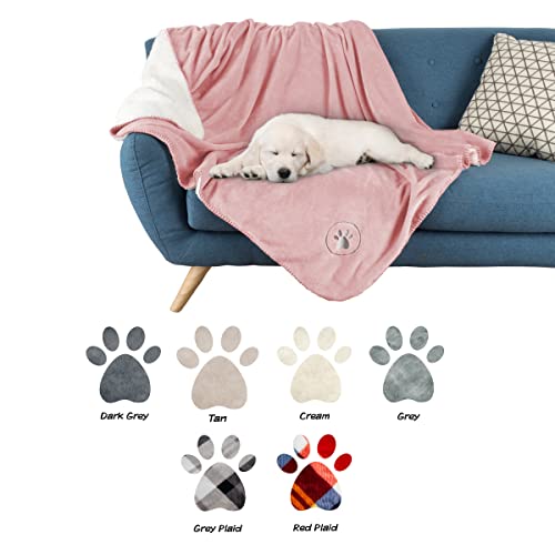 Waterproof Pet Blanket β Reversible Pink Throw Protects Couch, Car, Bed from Spills, Stains, or Fur β Dog and Cat Blankets by Petmaker (50x60)