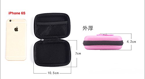ZOSTLAND Cute Blue Alien ET Portable Storage Box, Electronics iPhone Accessories Organizer Bag EVA Carrying Case for Earphone Earbuds Wireless Headset U Disk Coin Key Earphone (Medium Stitch)