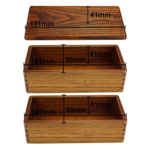 Wood Bento Box, Lunch boxes, Japanese Traditional Natural Square Wooden Lunch Containers Women's Men's Adult Wood Bento Box with Spoon Fork kit