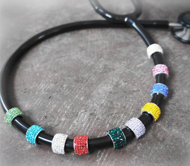 Stethoscope CHARM "Bling your Steth!" - Color: " USA"