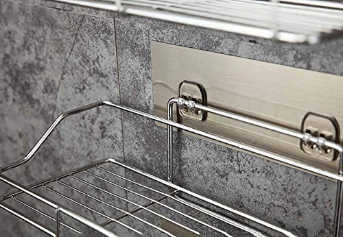 zhbotaolang Stainless Steel Shower Organiser Basket - Strong Suction Rust Proof Kitchen Bathroom Accessories M