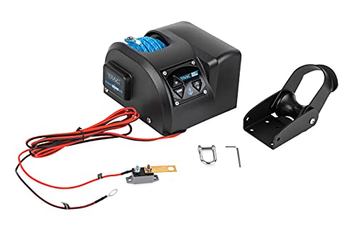 Trac Outdoors StrikeZone 25 Electric Anchor Winch - Anchors Up to 25 lb. - Includes 100-feet of Pre-Wound Anchor Rope with Use (69001)