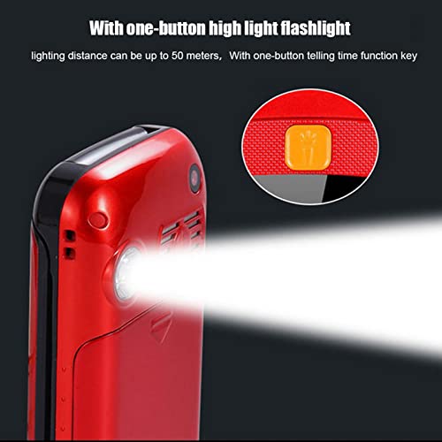 Zopsc F899 Flip Mobile Phones Unlocked Dual SIM Dual Standby Mobile Phone for Elderly Big Buttons, 2800mAh Battery Long Standby (Red)(US Plug)
