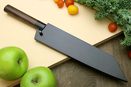 Yoshihiro Stainless Clad Nashiji Ginsan High Carbon Stain Resistant Steel Kiritsuke Multipurpose Chefs Knife (9.5"(240mm) & Saya)