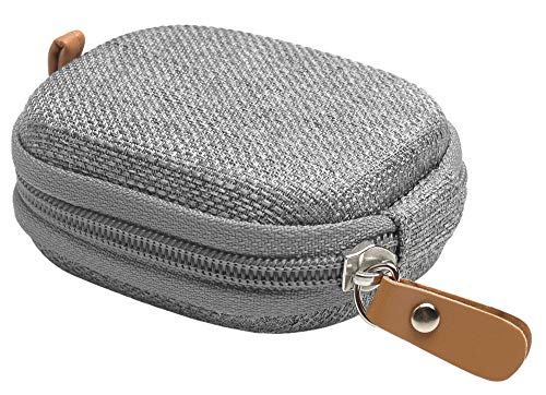 WGear Protective Case for Airpods, Handy Semi-hard case for airpods for travel, protective and orgaize, Shock and shake Proof, mesh pocket for cable and other accessories (Gray)