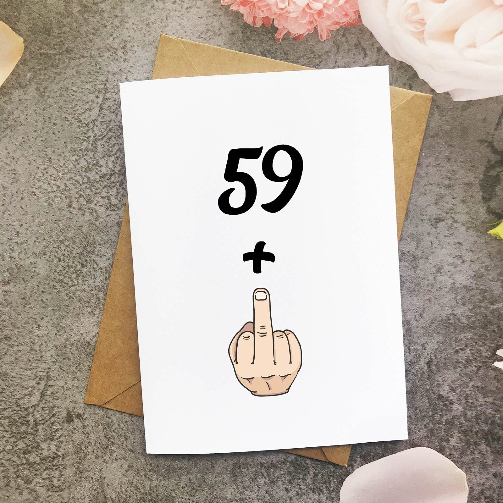 MAGJUCHE Funny 60th Birthday Card, 59+1 women Or Men Sweet 60 Years Old Birthday Gift Joke Card