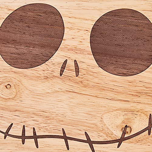 TOSCANA - a Picnic Time brand Disney Classics Nightmare Before Christmas Circo Board & Knife Cheese Board and Knife Set, 10.2 inches Diameter, Jack - Parawood