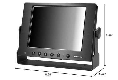 Xenarc Rugged 8" Sunlight Readable Display Monitor with HDMI VGA DVI Video Inputs Industrial & Automotive 1000NIT Contrast Ratio to 500:1 800x600 Native Resolution, 4x3 Aspect Ratio- 802YH