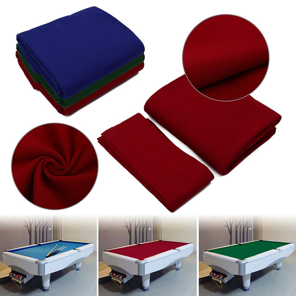 Billiard Pool Table Cloth,Faux Wool Pool Table Felt,with 6Pcs Cushion Cloth Strips,Snooker Sports Game Table Cloth,Pool Tablecloth for Bars/Clubs/Hotels Billiard Table(Blue,7ft)