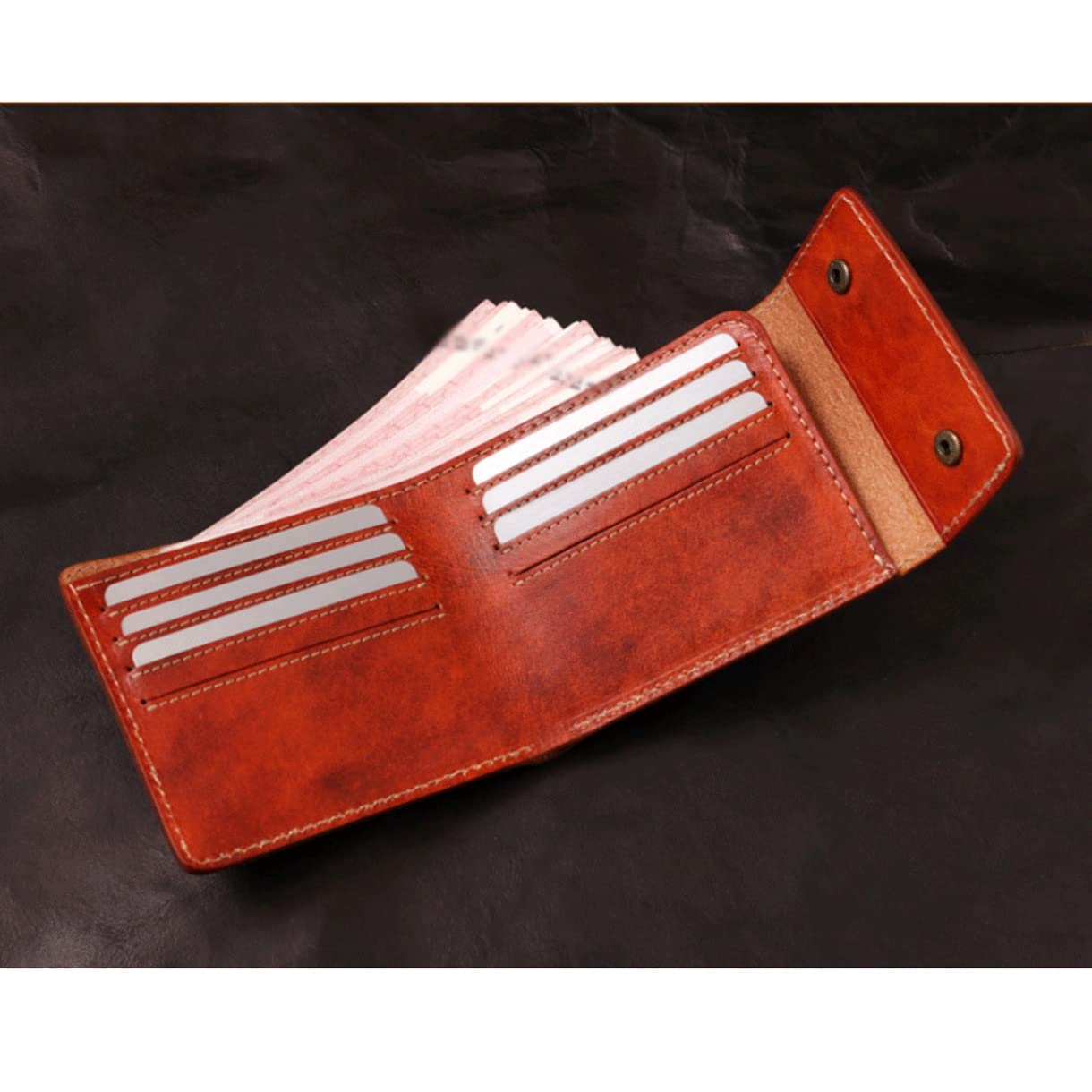 ZEBFYM Wallets for Men, Women's Wallets, Card Cases & Money Organizers, Cowhide Wallets, Genuine Leather Business Handcrafted Men's Wallets