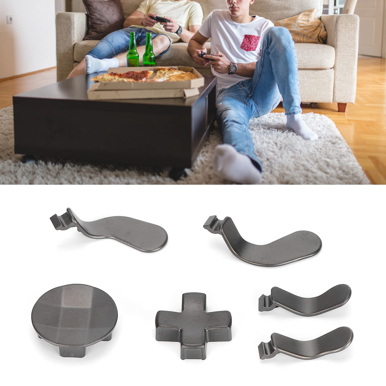 Joystick Metal Paddles, Replacement Paddles for Elite Small and Portable No Tools Needed with Paddles for Gamepad
