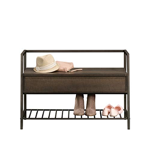 Sauder North Avenue Storage Bench, Smoked Oak finish