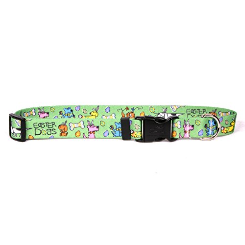 Yellow Dog Design Easter Dogs Dog Collar Fits Neck 14 to 20"/4" Wide, Medium 3/4" Wide, (EDOG104)