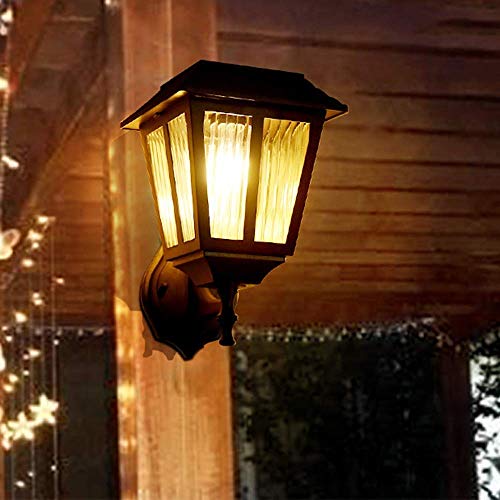 LUOFDCLDDD Wall Lamp,Solar Outdoor Terrace Home Body Induction Waterproof Ultra Bright Courtyard Garden Wall Lamp 10 22.5 28Cm