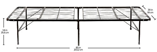 ZINUS SmartBase Tool-Free Assembly Mattress Foundation / 14 Inch Metal Platform Bed Frame / No Box Spring Needed / Sturdy Steel Frame / Underbed Storage, Twin XL