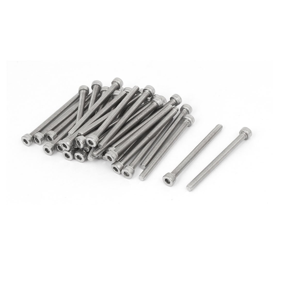 uxcellÂŽ M4x50mm Thread 304 Stainless Steel Hex Socket Head Cap Screw Bolt DIN912 35pcs