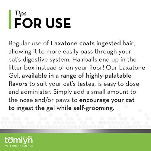 Tomlyn Laxatone Hairball Remedy Gel for Cats - Catnip Flavor (2 Pack)