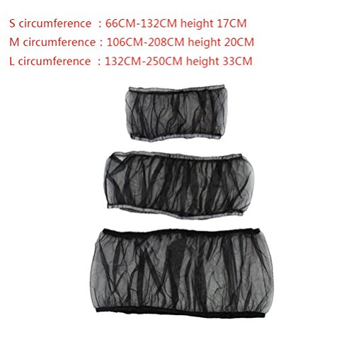 UEETEK Bird Cage Skirt Mesh Bird Seed Catcher Net Cage Cover Size S (Black)