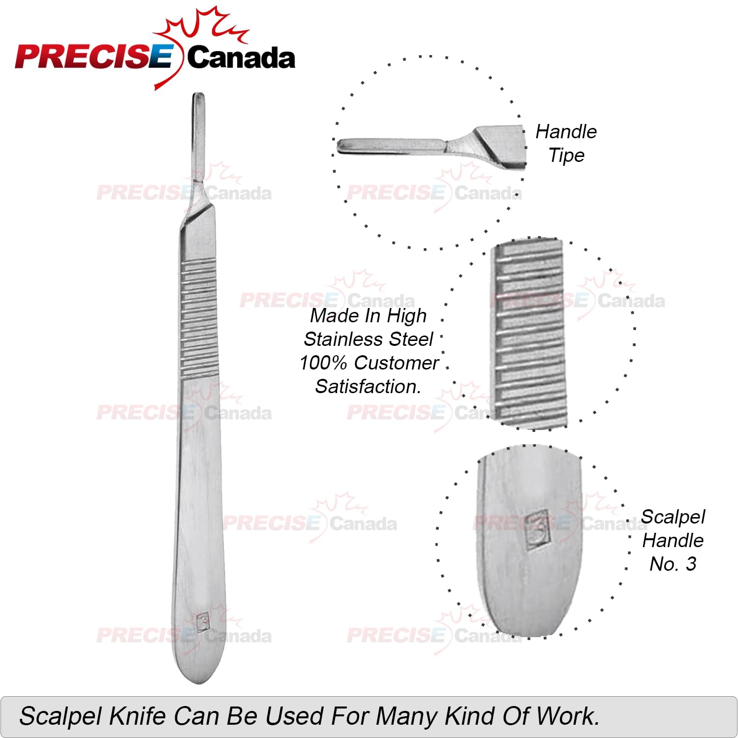 PC SCALPEL HANDLE # 3 WITH BLADES CARBON STEEL 20PC #11 BLADES