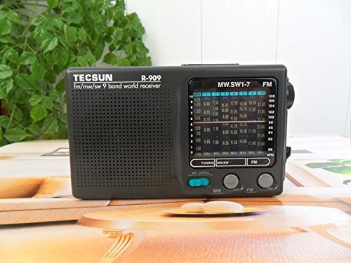 TECSUN R-909 AM/FM/SM/MW (9 Bands) Multi Bands Radio Receiver Broadcast with Built-in Speaker