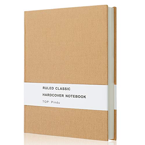 TOP-Pindu Notebook A5 Journal, Thick Classic Notebook, Hardcover Executive Notebooks, 296pp, 80gsm, 8.4 x 5.7 inch (Kraft)