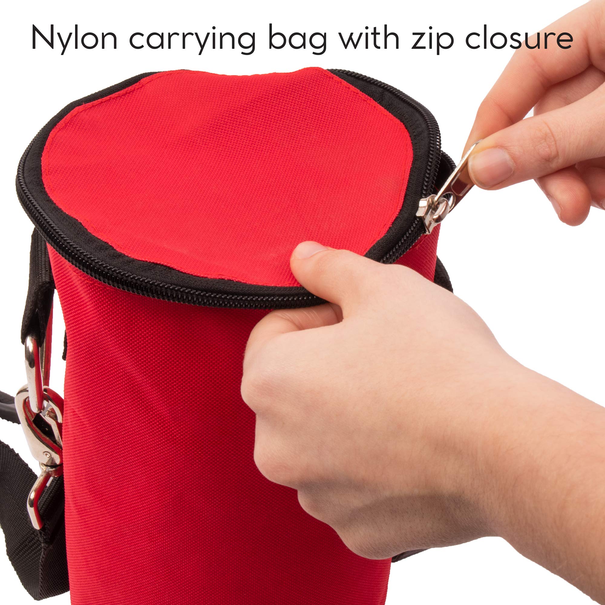 Shot Put Carrier Bag, Holds Up to 4 – Premium Quality Track & Field Equipment with Adjustable Carrying Strap & Zip Closure - For Middle School, High School, College & Professional Competition Levels