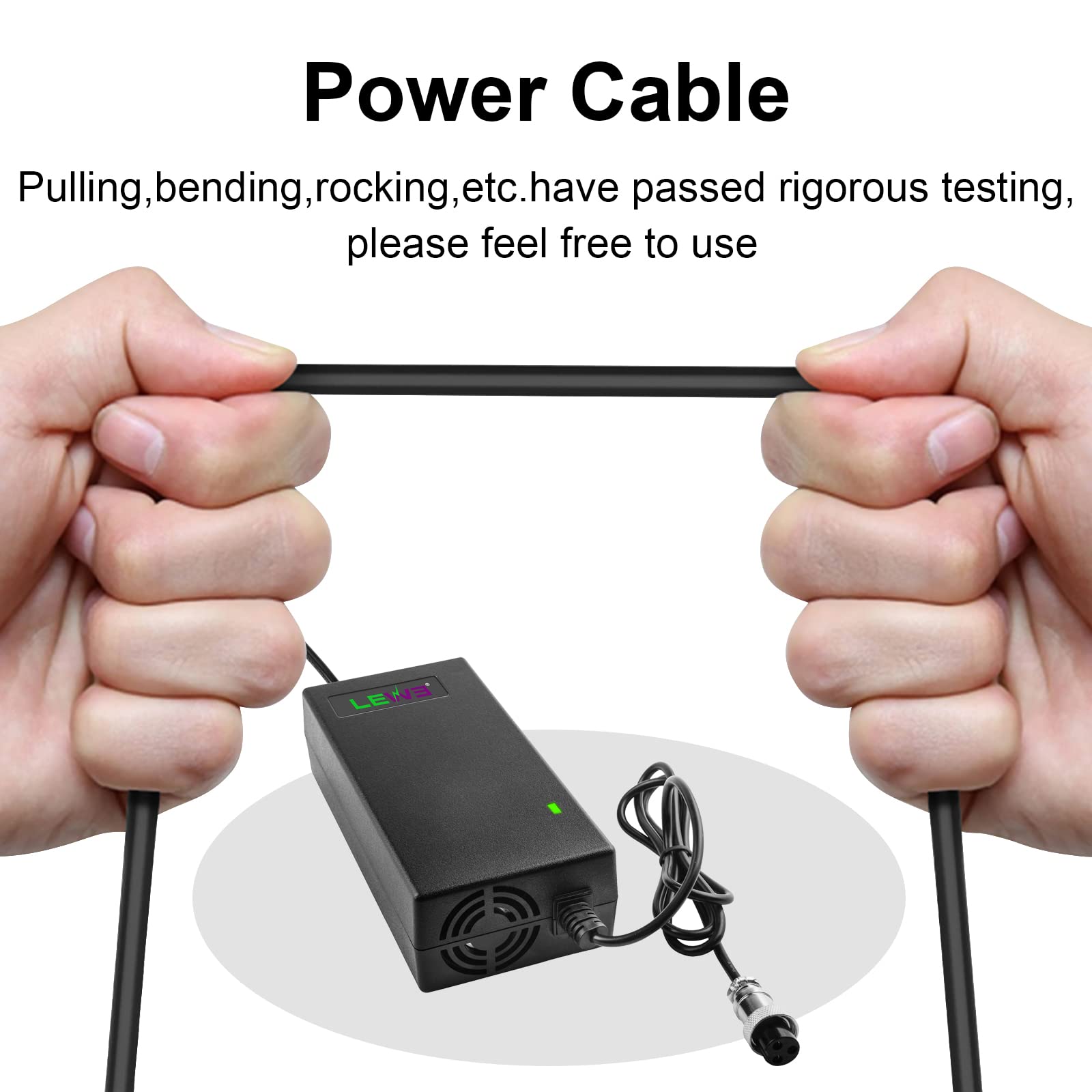 Fancy Buying Electric Bike 60V Lithium Battery [16S] Charger Output 67.2V 2A with Female 3-Pin XLR Inline Connector for 60V Ebike Battery Adapter Power Cord