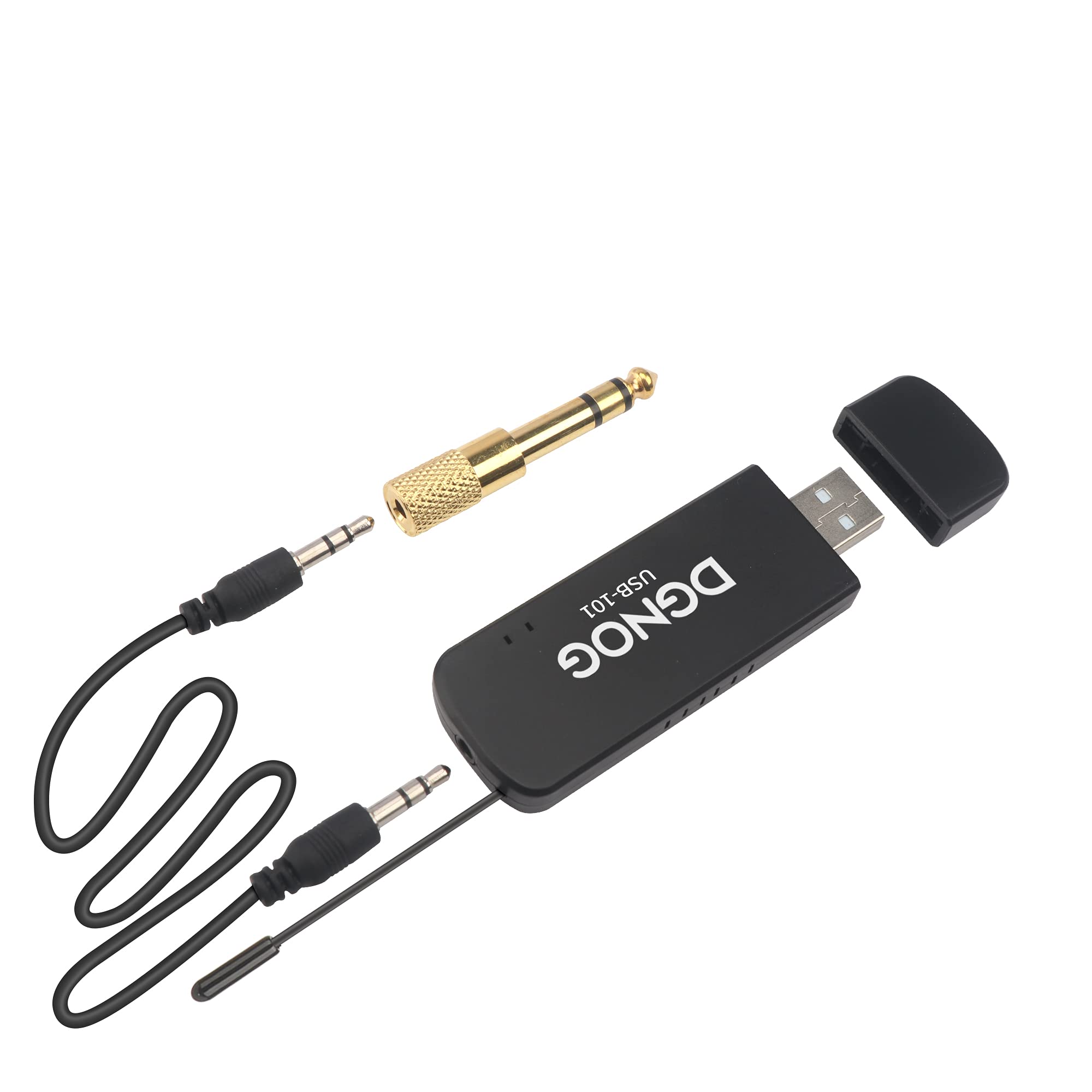 USB Wireless Microphone, Computer UHF Dual Handheld Dynamic Mic System with USB Receiver, 100ft Range for Home Singing, Karaoke, PC,TV,Active Speaker