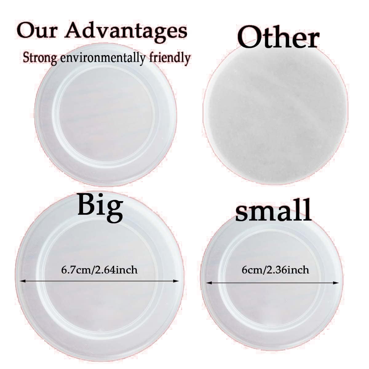 Oui Yogurt Jar Lids - 15PCS Yogurt Container Lids Clear Plastic Yogurt Jar Lids Replacement Covers for Oui Yogurt Jars for Glass Jars Containers