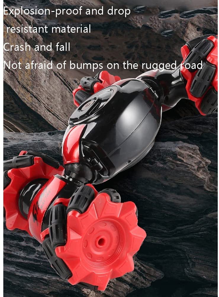 RC Stunt Car, Twisted Car Deformable All-Terrain Off Road Car 360° Flips Double Sided Rotating Race Car with Gesture Sensor Watch Lights for Kids E92