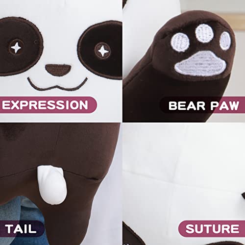 Xheimi 35.4" Cute Giant Panda Bear Plush Soft Hugging Body Pillow,Large Panda Stuffed Animals Toy Doll for Kids Birthday,Valentine,Christmas