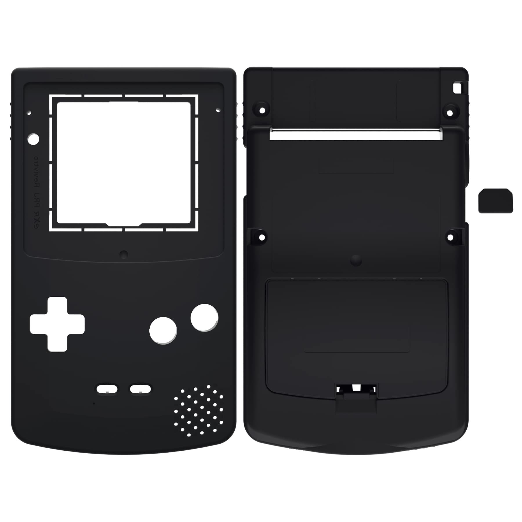 IPS Ready Upgraded eXtremeRate Black Replacement Shell Full Housing Cover & Black Screen Lens for Gameboy Color β Fit for GBC OSD IPS & Regular IPS & Standard LCD β Console & IPS Screen Without