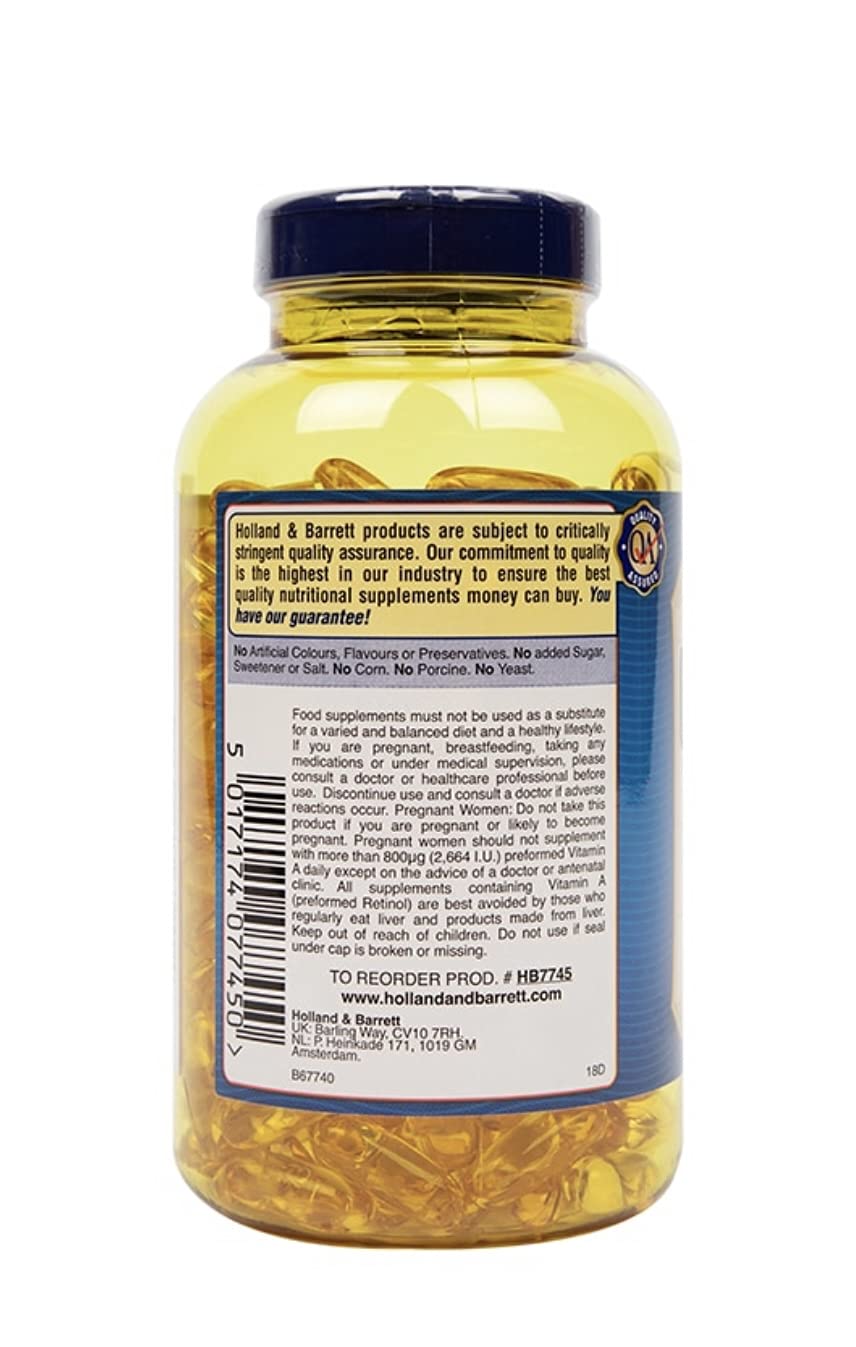 Holland & Barrett Cod Liver Oil 240 Capsules 1000mg