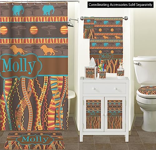 YouCustomizeIt African Lions & Elephants Waste Basket - Double Sided (Black) (Personalized)