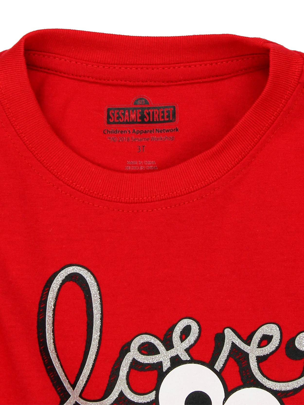 Sesame Street Elmo Girls Long Sleeve Shirt for Infant and Toddler Red