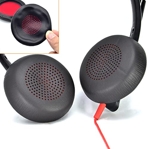 Voyager Focus UC Ear Pads - Replacement Ear Cushion Cover Compatible with Poly Voyager Focus UC, Plantronics Voyager Focus UC B825 Binaural, BLACKWIRE 5220 5210 7225, Voyager Focus 2 UC USB-A Headset