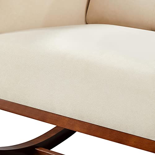 Yaheetech Rocking Chair Nursery,Glider Chair Modern Accent Chair with Side Pocket Living Room High Back Armchair for Living Room Lounge, Beige