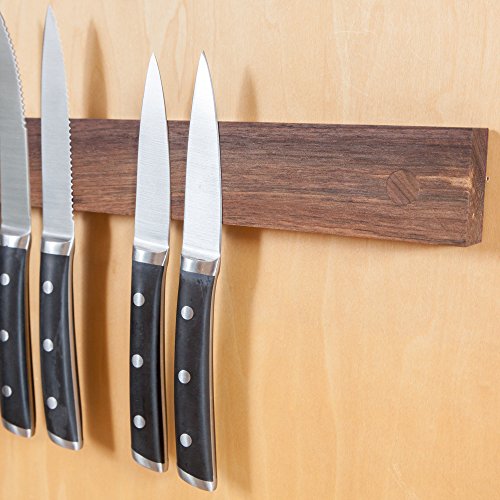 wooDsom Powerful Magnetic Knife Strip, Holder Made in USA (Walnut, 12 inches)